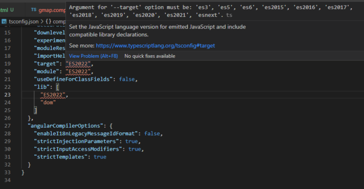 ES2022 not a valid value in new Angular 16 project. · Issue #25417 · angular/angular-cli · GitHub