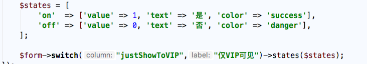 La关于form组件switch的使用问题 · Issue #1366 · z-song/laravel-admin · GitHub