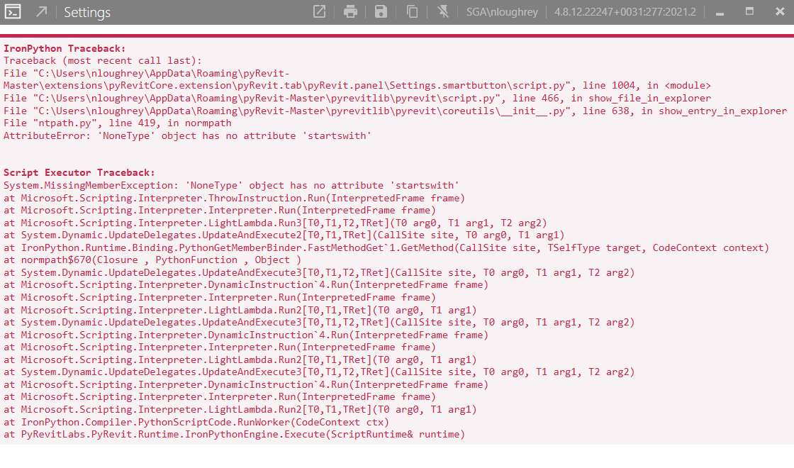 Custom Extensions not working, shift-click to access config error · Issue #1616 · pyrevitlabs ...