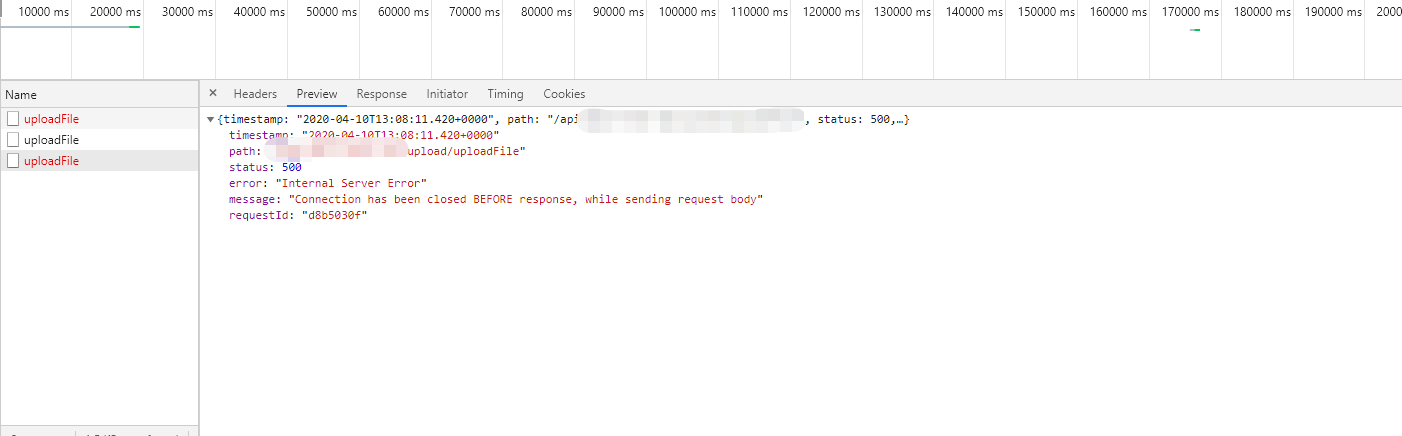 [spring cloud gateway] Connection has been closed BEFORE response, while sending request body ...