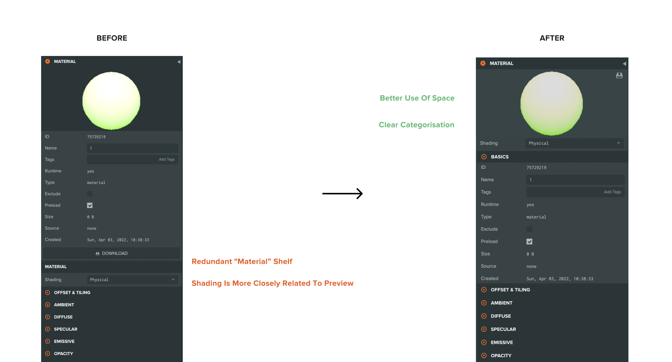 Material selection UI and UX improvement · Issue #734 · playcanvas/editor · GitHub