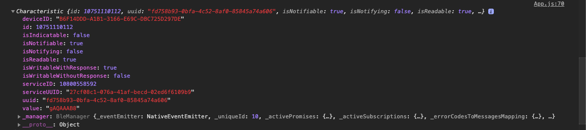 Problem in decoding Characteristic value. · Issue #748 · dotintent/react-native-ble-plx · GitHub