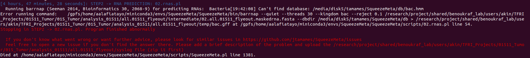 Program finished abnormally · Issue #480 · jtamames/SqueezeMeta · GitHub