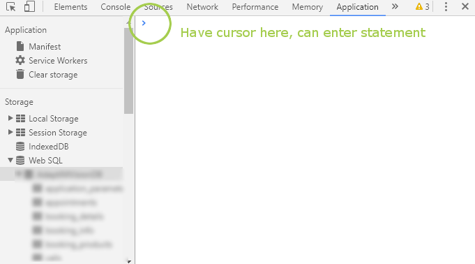 Must close Dev Tools and re-open in order to run more SQL statements ...