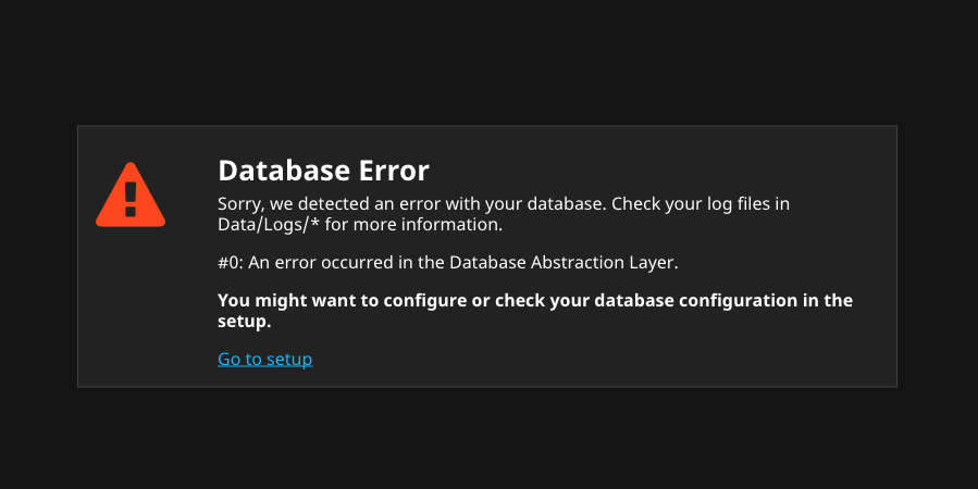 Neos Setup breaks if no Database connection is configured · Issue #1663 · neos/neos-development ...