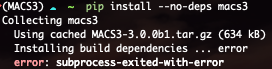 Bug: pip --no-deps is ignored · Issue #557 · macs3-project/MACS · GitHub