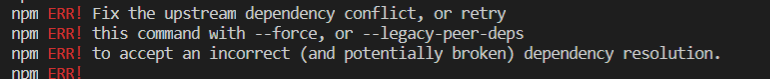 Is no one else getting this error? *Could not resolve dependency React >= 16.8.0* · Issue #784 ...