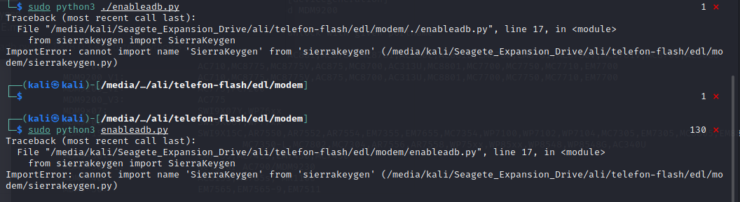ImportError: cannot import name 'SierraKeygen' from 'sierrakeygen' · Issue #75 · bkerler/edl ...