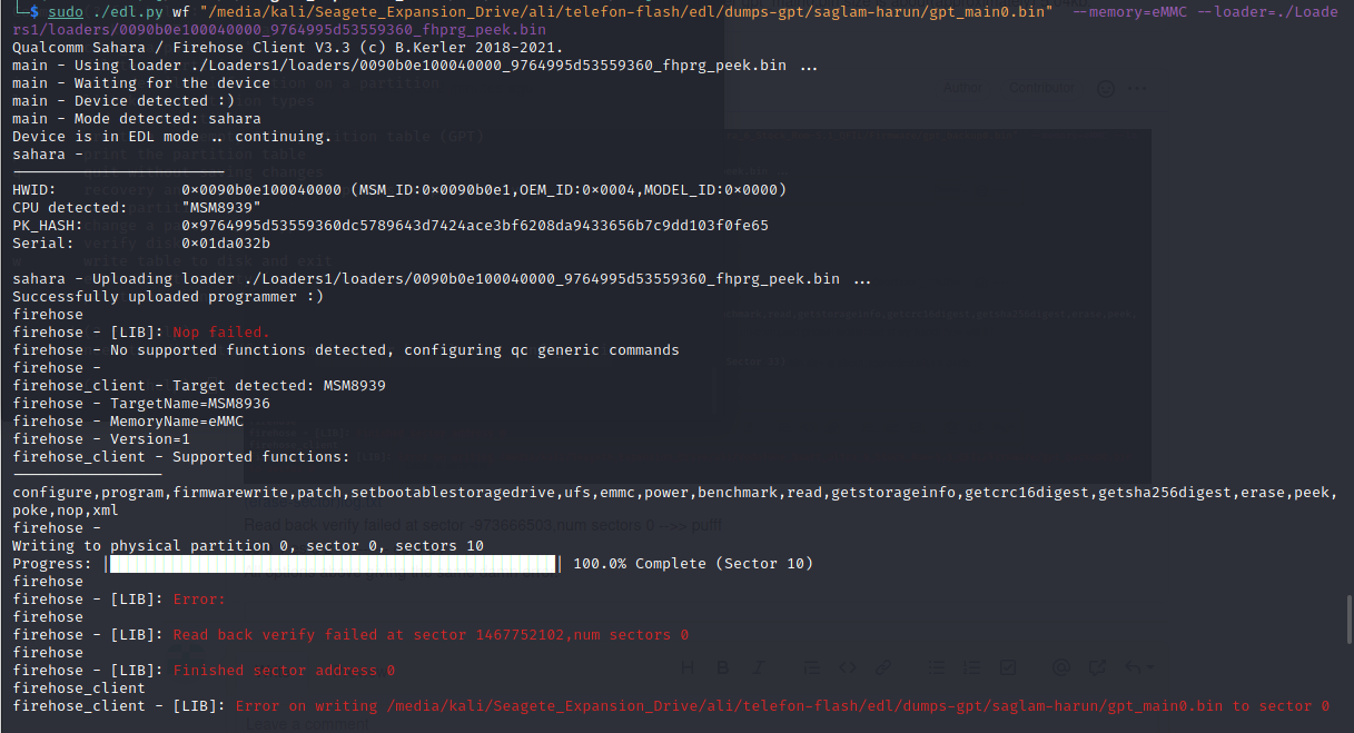 pull Correct gpt_main0.bin and to find start lba and Lba number for gpt ...