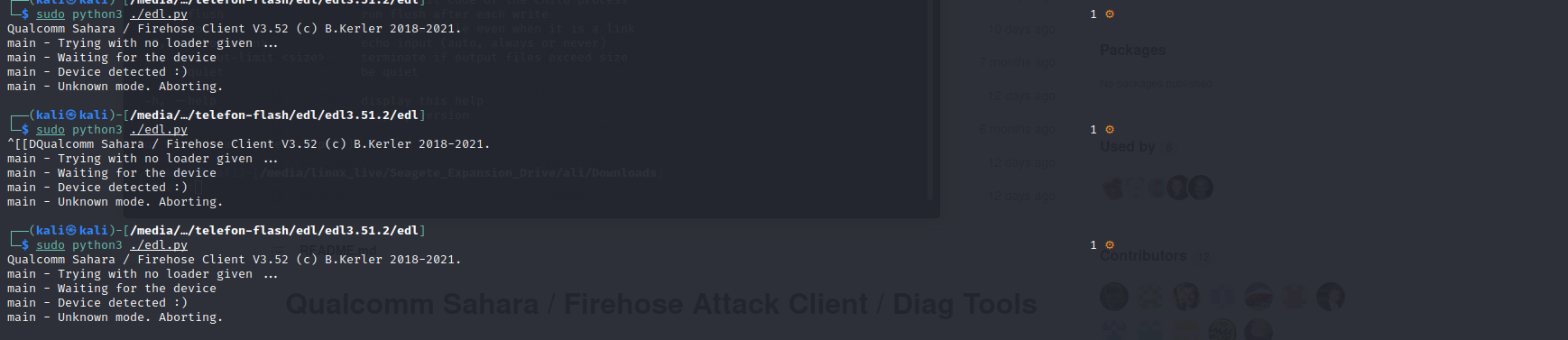 USBError(19, 'No such device (it may have been disconnected)') 19 · Issue #130 · bkerler/edl ...