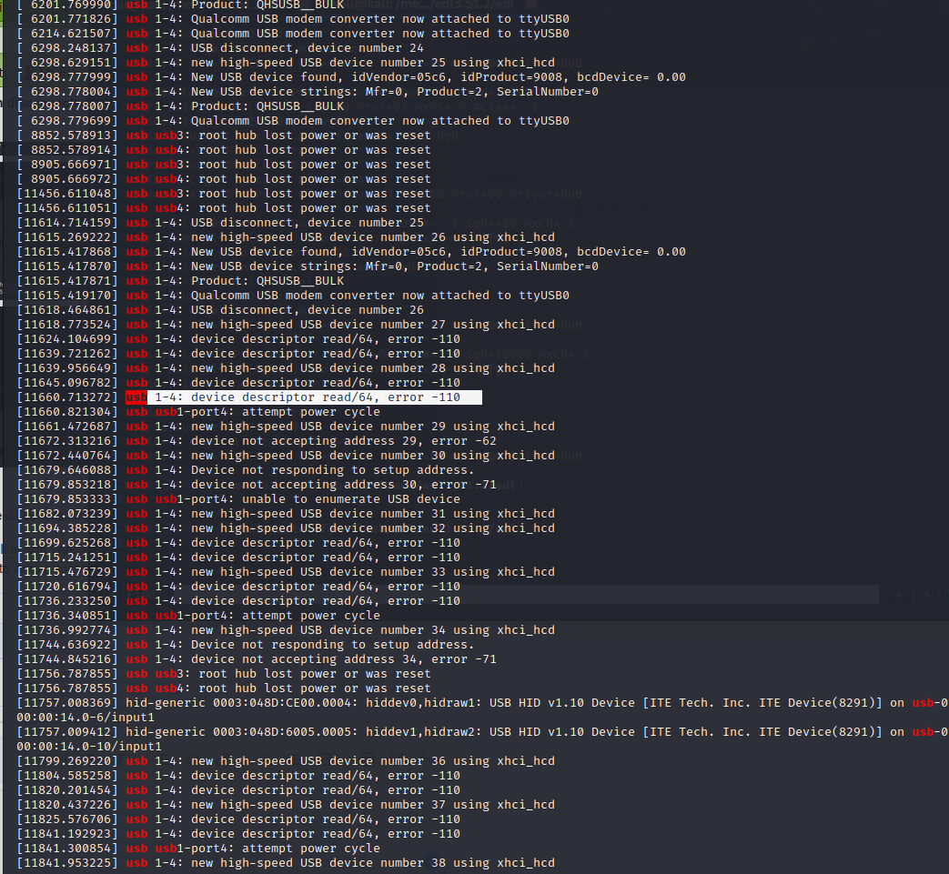 USBError(19, 'No such device (it may have been disconnected)') 19 · Issue #130 · bkerler/edl ...
