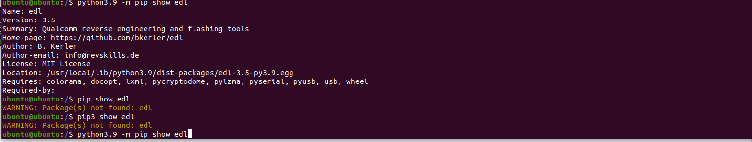 Cannot start edl.py No module named 'edl.Config'; (tested on ubuntu and ...