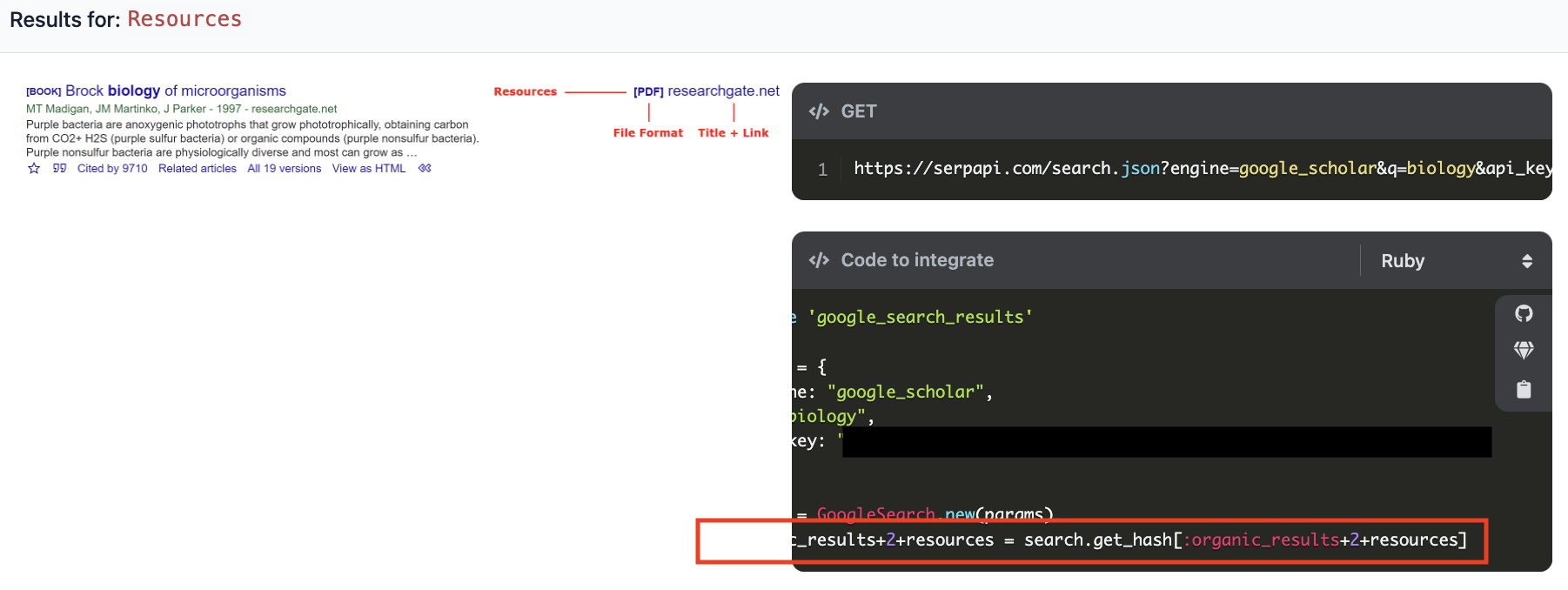 [Documentation] Code sample produces wrong selector for nested hash · Issue #138 · serpapi ...