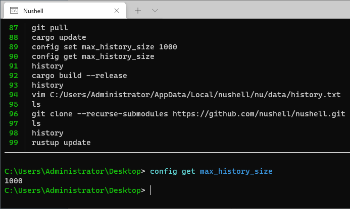 `max_history_size` not working · Issue #3965 · nushell/nushell · GitHub