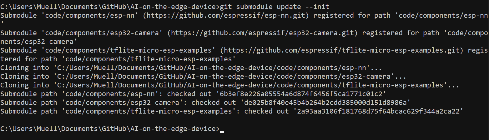 After submodule implementation no build · Issue #1066 · jomjol/AI-on-the-edge-device · GitHub