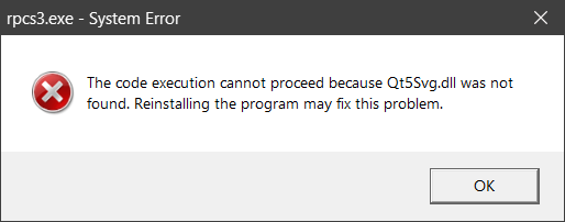 Error when starting RPCS3 · Issue #11073 · RPCS3/rpcs3 · GitHub