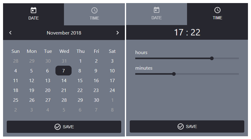 Package React datetime slider picker