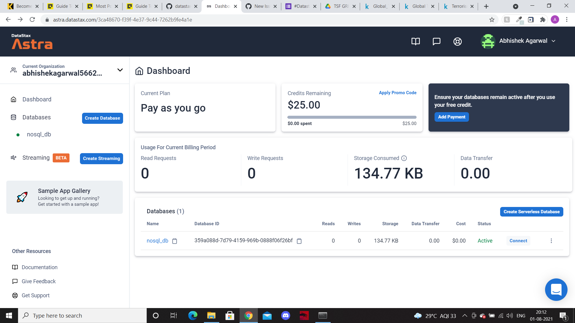 [HW] Abhishek Agarwal · Issue #445 · datastaxdevs/workshop-introduction-to-nosql · GitHub