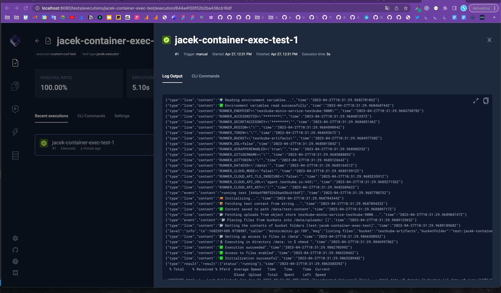 Bug Container Executor Stores Json As Logs · Issue 3736 · Kubeshop Testkube · Github