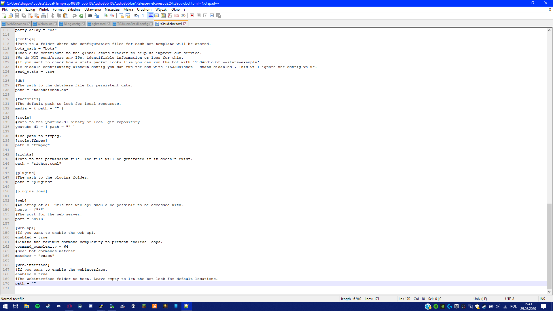 Web interface not working · Issue #856 · Splamy/TS3AudioBot · GitHub
