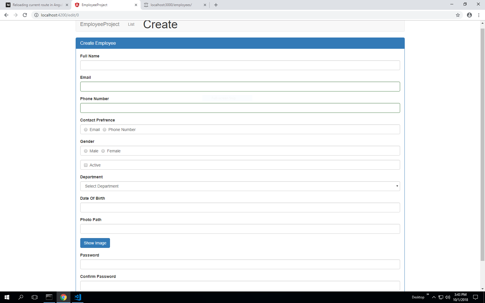 Github Nahidbinashrafemployeeproject Angular 6 This Is An Employee Project Where Angular 6