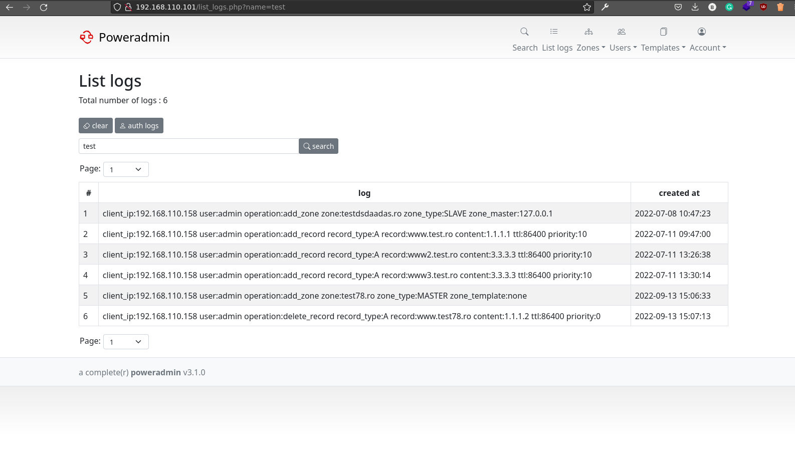 MySQL logs by bnchdan · Pull Request #458 · poweradmin/poweradmin · GitHub