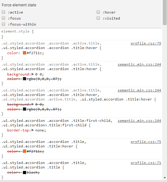 [Accordion] Nested Accordion doesn't change color properly · Issue #6366 · Semantic-Org/Semantic ...