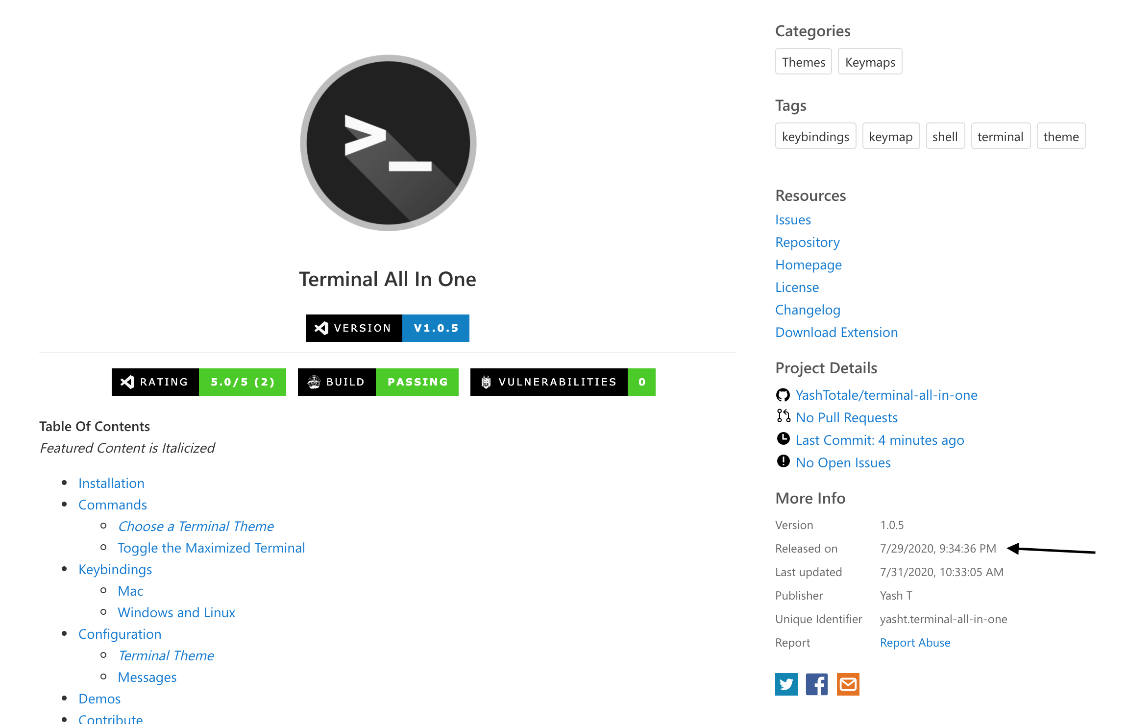 VS Code Marketplace "Released On" and "Last Updated" Badge · Issue ...