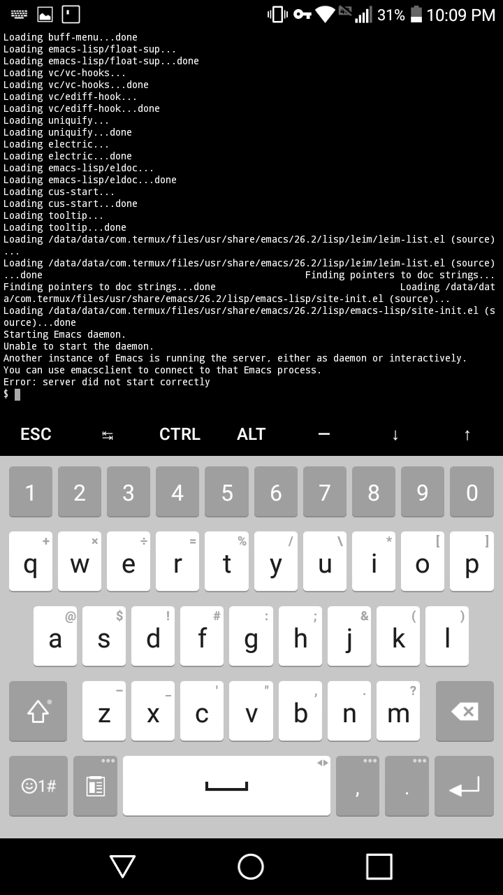 Emacsclient Cant Connect To A Running Emacs Daemon If All Termux Sessions Have Been Closed