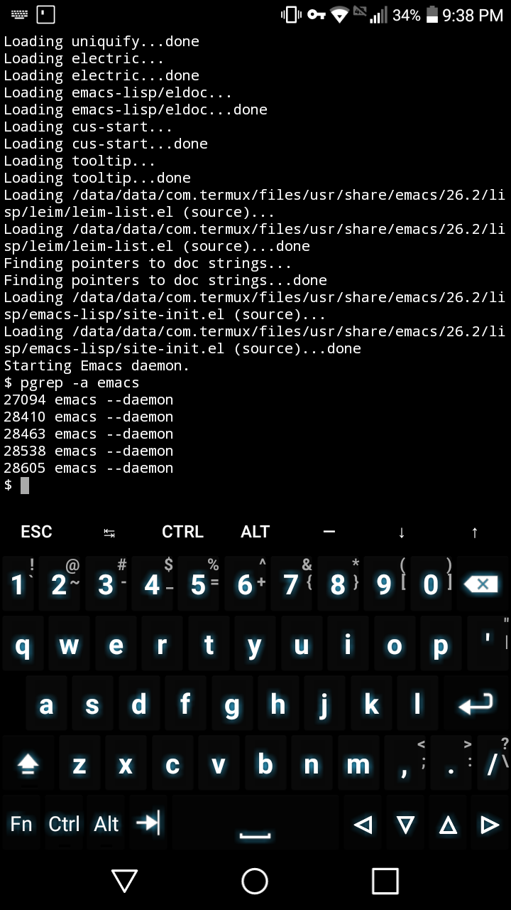 Emacsclient Cant Connect To A Running Emacs Daemon If All Termux Sessions Have Been Closed