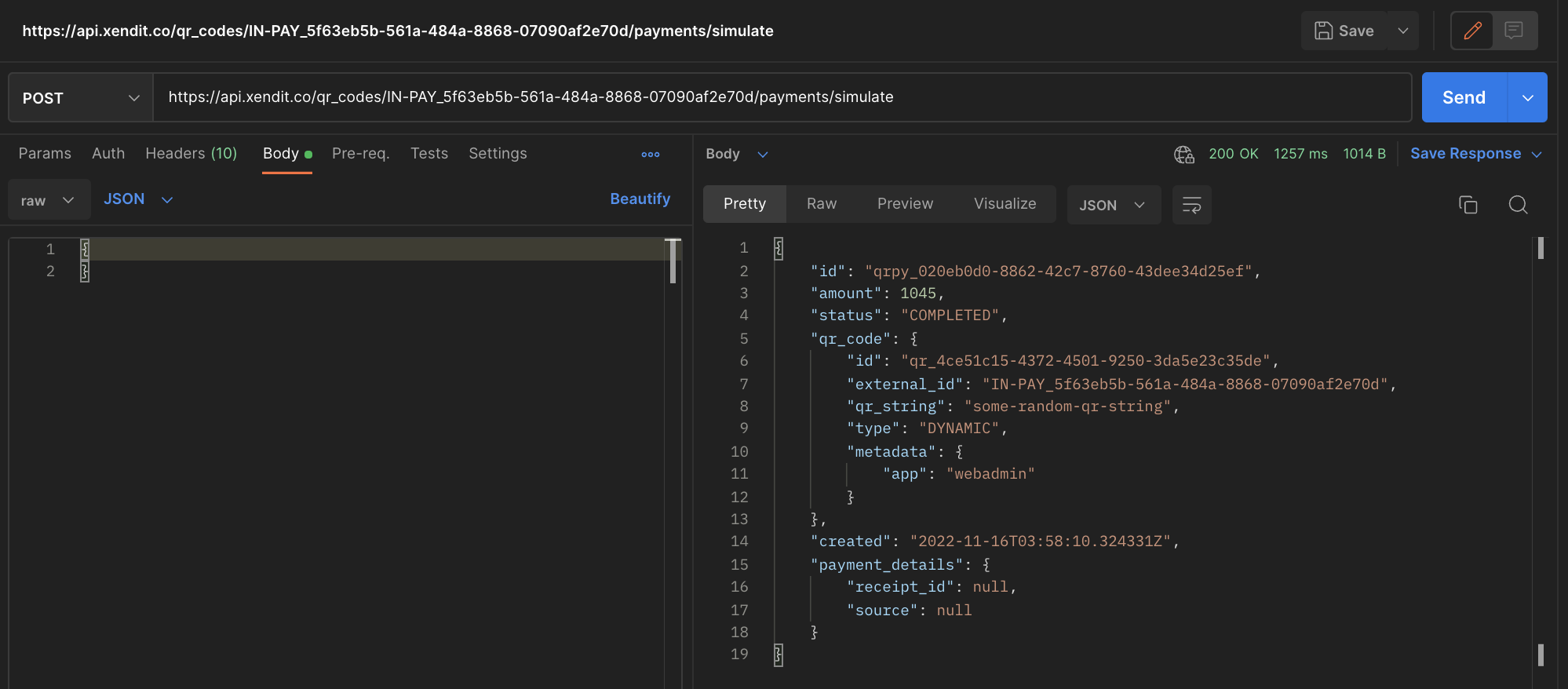 QR simulation always error API_VALIDATION · Issue #176 · xendit/xendit-node · GitHub