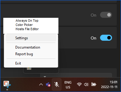 Enabled apps in system tray icon context menu · Issue #21997 ...