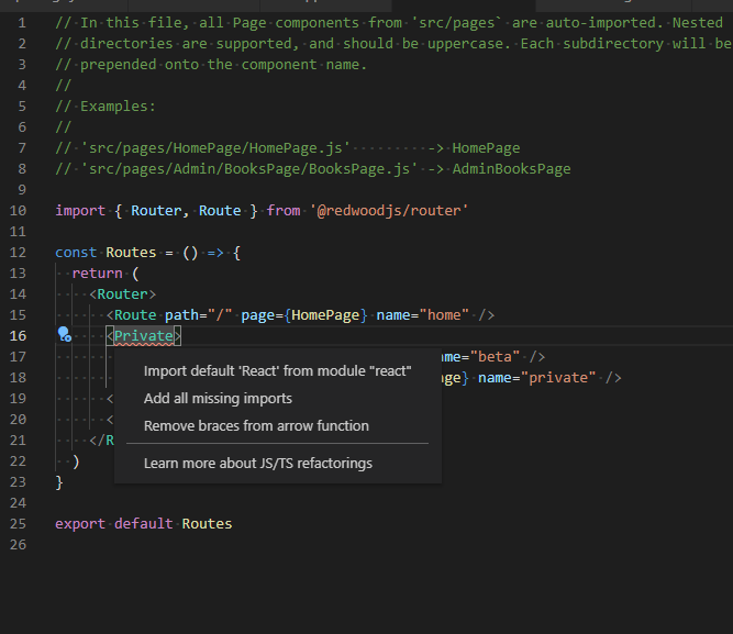 VSCode doesn't suggest imports for ` ` · Issue #2897 · redwoodjs ...