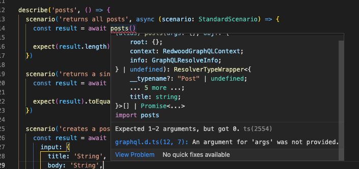 [bug] Ts Strict Mode Resolverfn Have To Pass Argument To Function Not Requiring Any Arguments