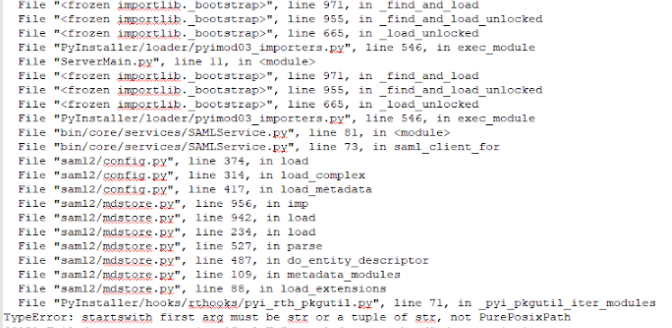 TypeError: startswith first arg must be a str or tuple of str, not ...