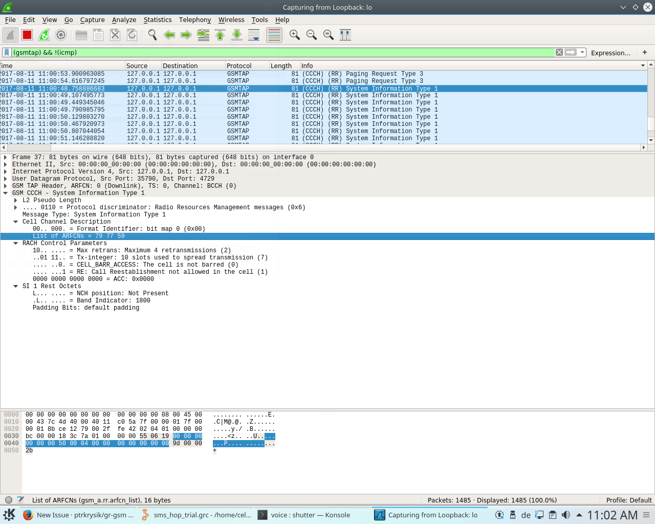 Unable to see decoded output of Hopping SDCCH8 channel · Issue #305 · ptrkrysik/gr-gsm · GitHub