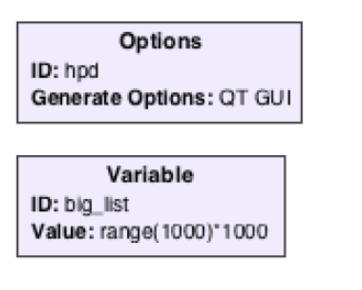 Variable with a big list makes GRC UI unresponsive/slow · Issue #2584 · gnuradio/gnuradio · GitHub