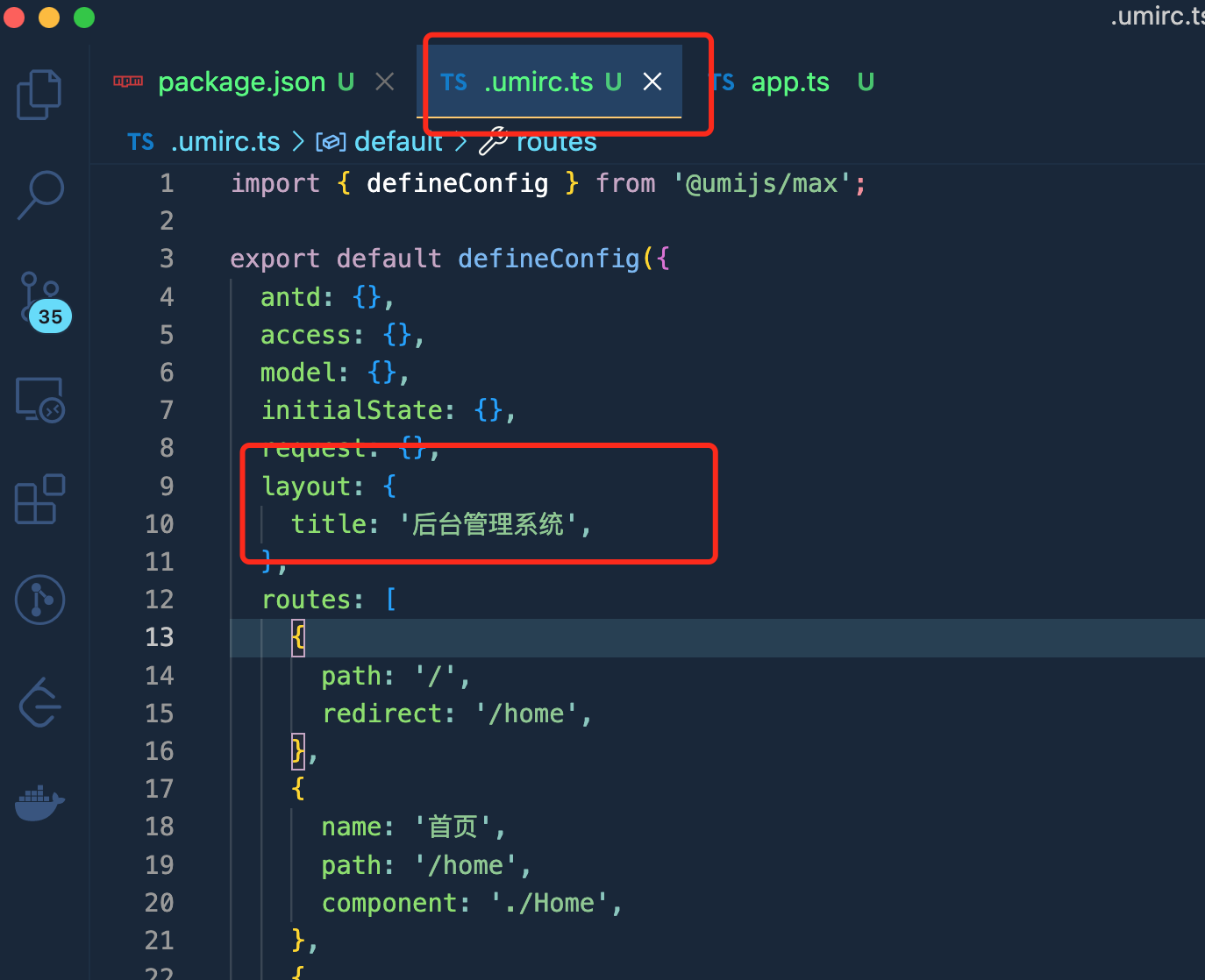 [bug] 文档上示例代码和使用脚手架生产的代码配置不一样 · Issue 9401 · Umijs Umi · Github