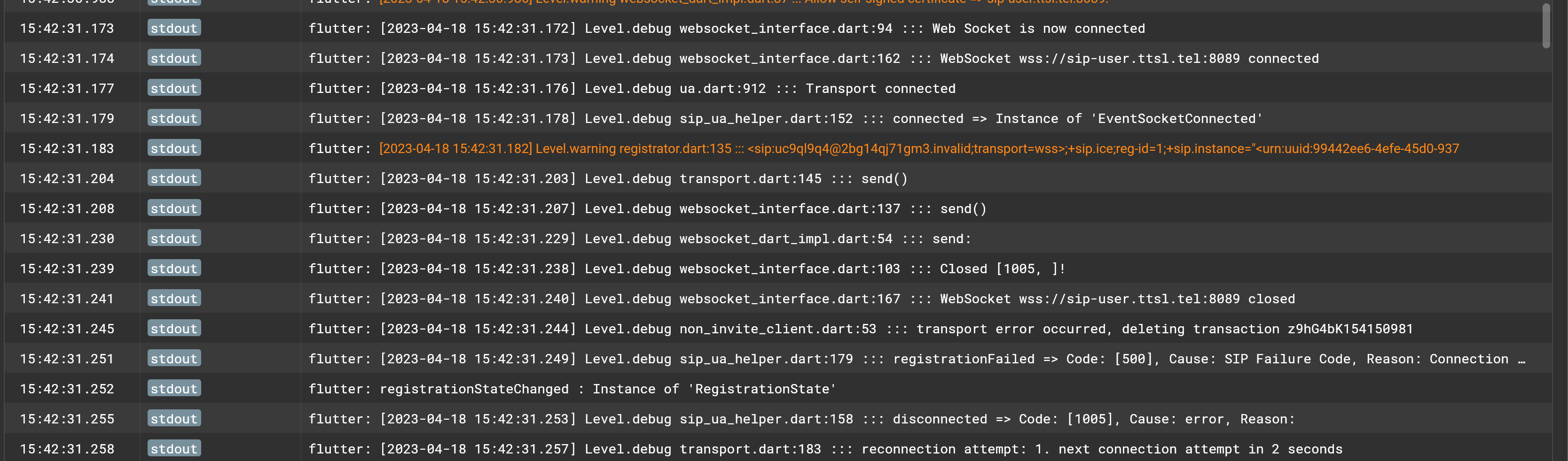 Registration Failed On An Android Device · Issue 360 · Flutter Webrtc Dart Sip Ua · Github