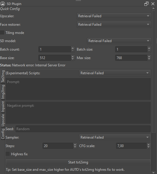 Repeating error on Auto1111 console after opening Krita (windows) · Issue #7 · Interpause/auto ...