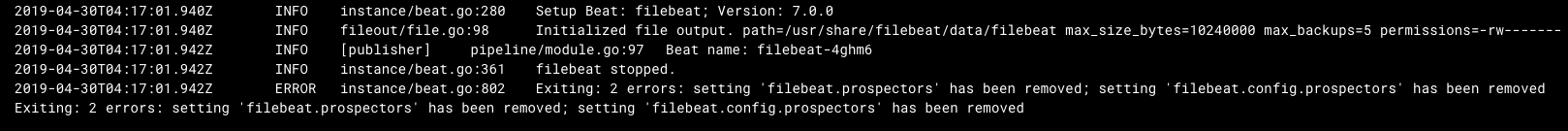 [stable/filebeat] Remove the deprecated prospectors option in the configuration · Issue #13166 ...