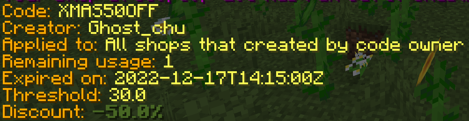 Vouchers/Discounts codes · QuickShop-Community QuickShop-Hikari · Discussion #604 · GitHub