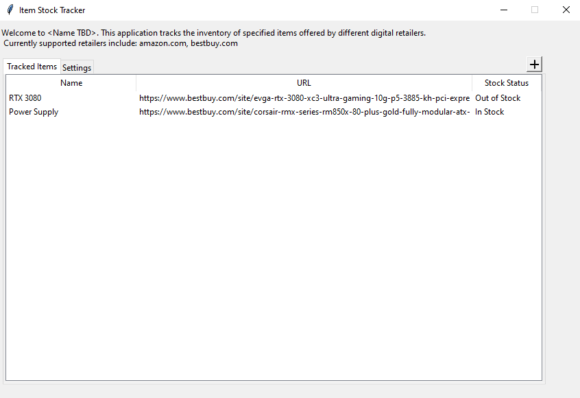 GitHub - qchen59/ItemStockTracker
