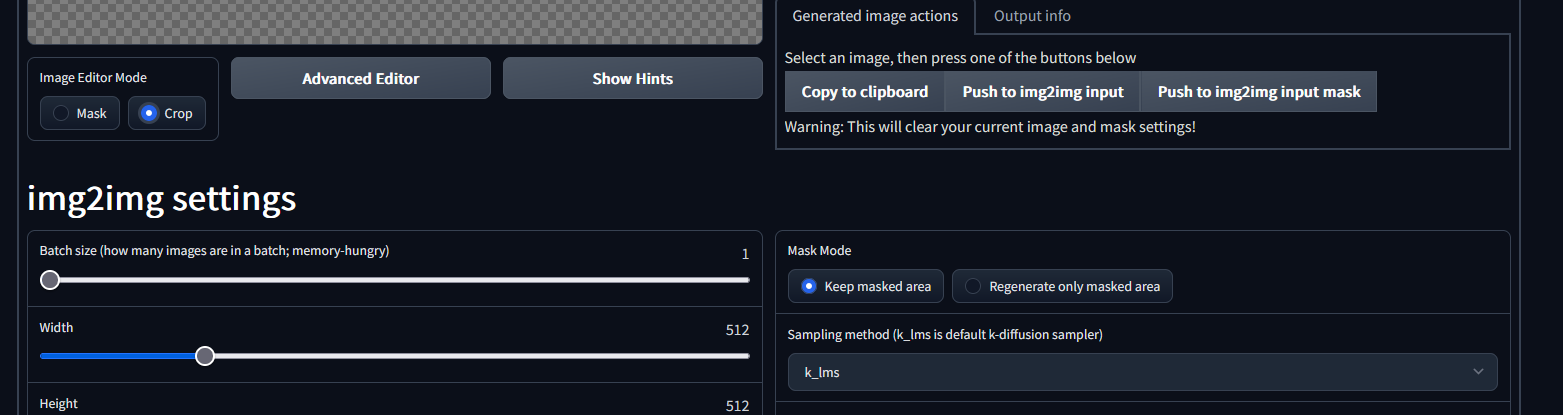 Mask Mode is under Image Editor Mode "Crop" instead of "Mask" [BUG] · Issue #328 · Sygil-Dev ...