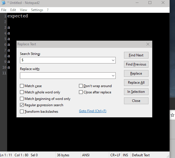 Regex Replace Pattern Not Searching Around Issue 680 JasonStein 