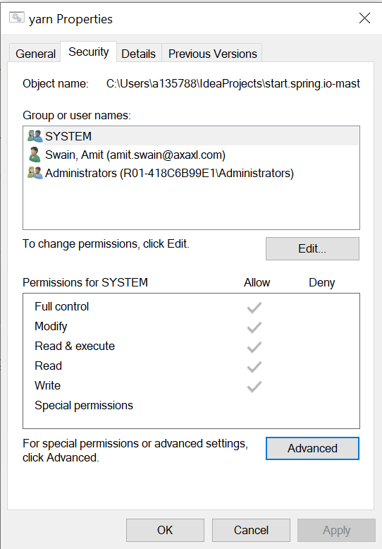 Unable to run the project : (yarn install) on project start-client: Failed to run task: 'yarn ...