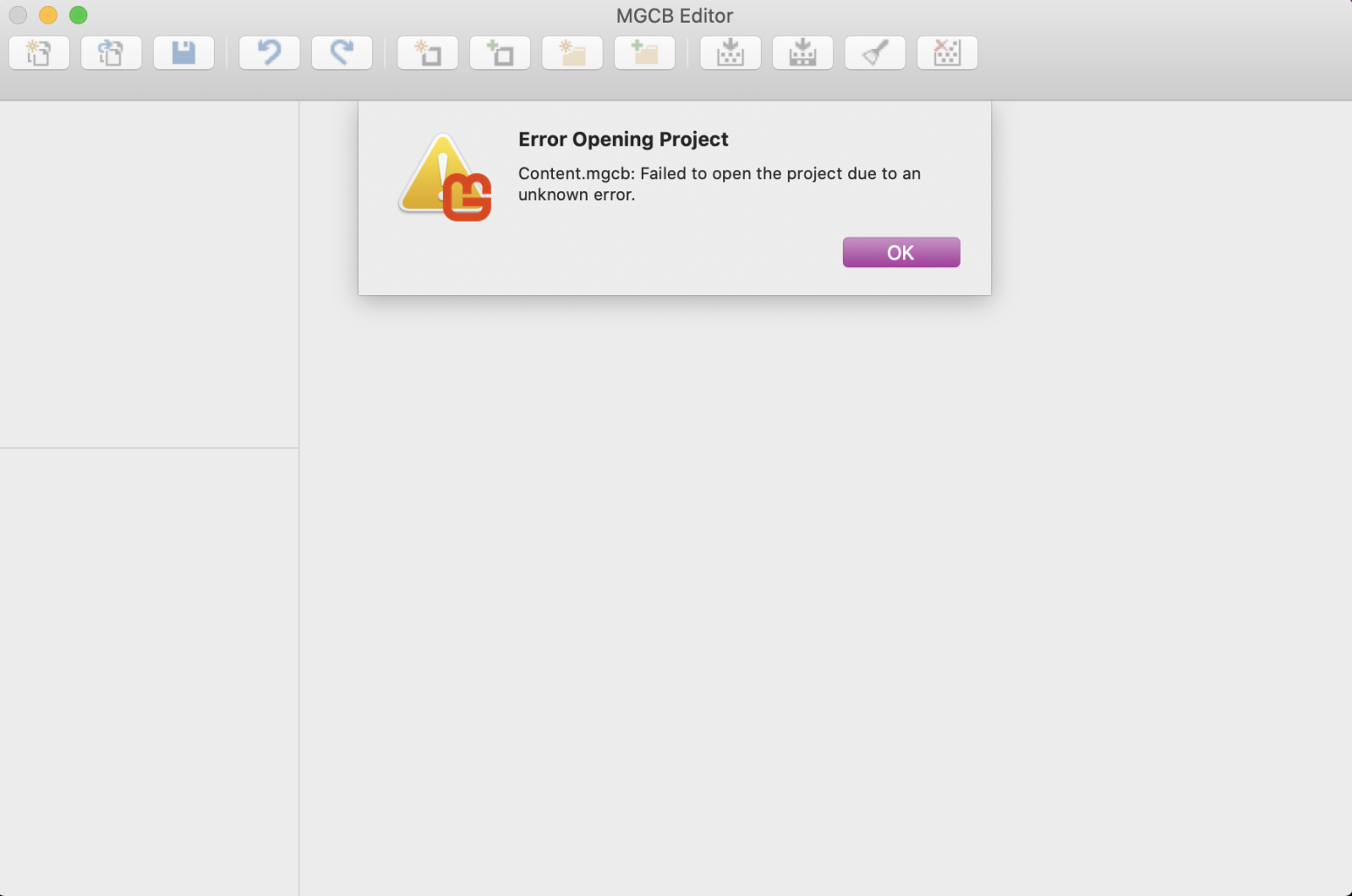 Build Error or Unable to open MGCB project on brand new project on Catalina · Issue #7423 ...