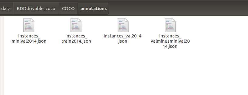 assert os.path.isdir(self._imgdir), self._imgdir AssertionError: /home/wrc/data/BDDdrivable_coco ...