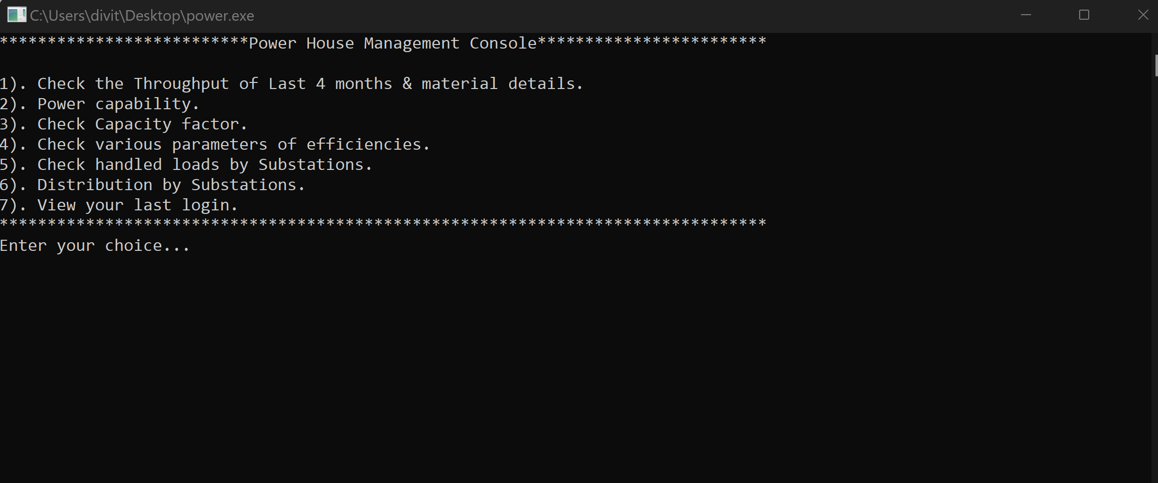 GitHub - divitvasu/Power-House-Management: 1st Semester Project-UG (C)