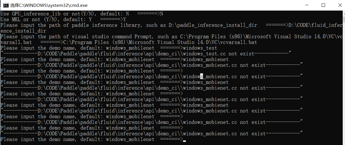 使用脚本编译运行demo的时候出现路径BUG该怎么解决 · Issue #27664 · PaddlePaddle/Paddle · GitHub